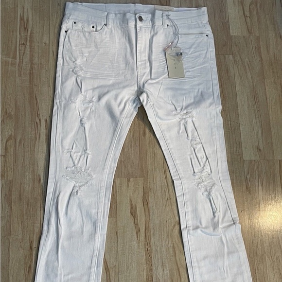 MNML | Jeans | New Mens Mnml Jeans X28 White Stretch Denim Skinny ...